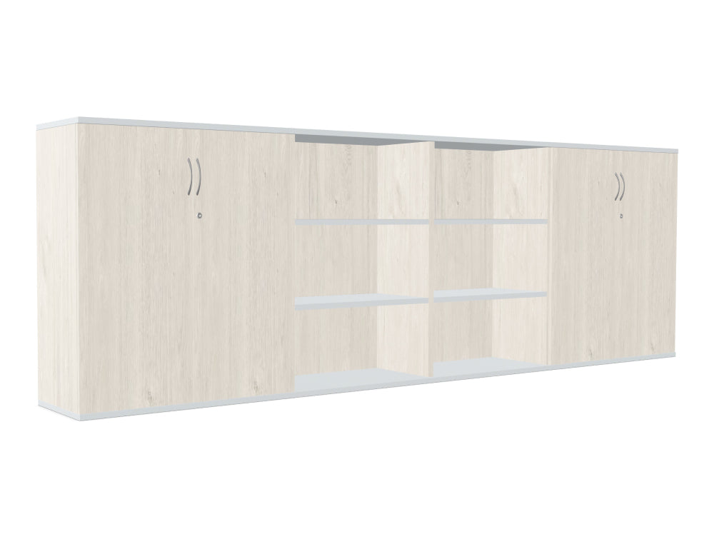 Ws.D Key Modular 3-Level Storage Wall with Open and Closed Units