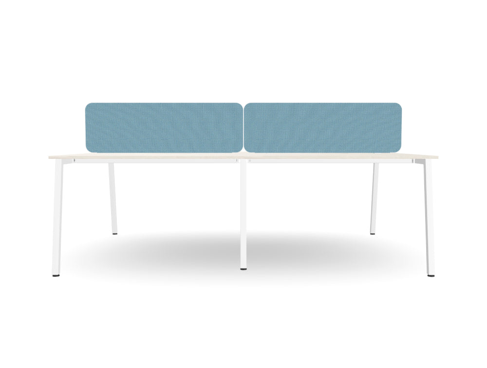 Ws.D Key 4-Person Back-To-Back Bench Desk with A Legs – Workscale.Design