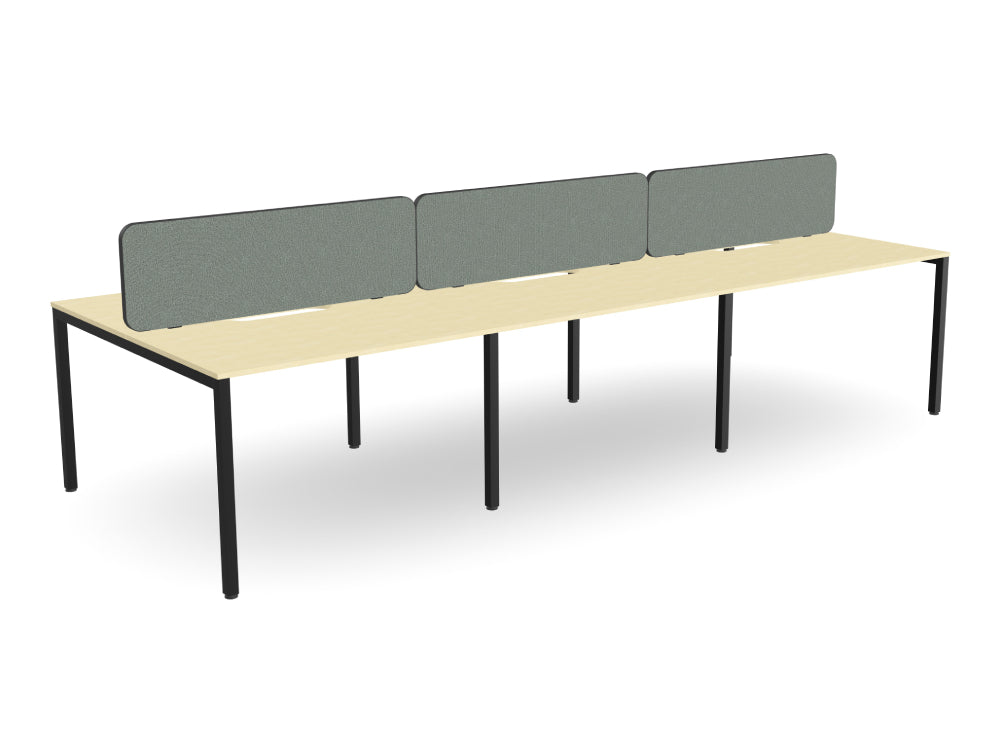 Ws.D Key 6-Person Back-To-Back Bench Desk with Straight Legs ...