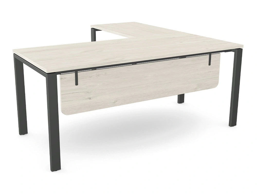 Ws.D Profil Executive Desk with Sharp Edge Credenza - Left